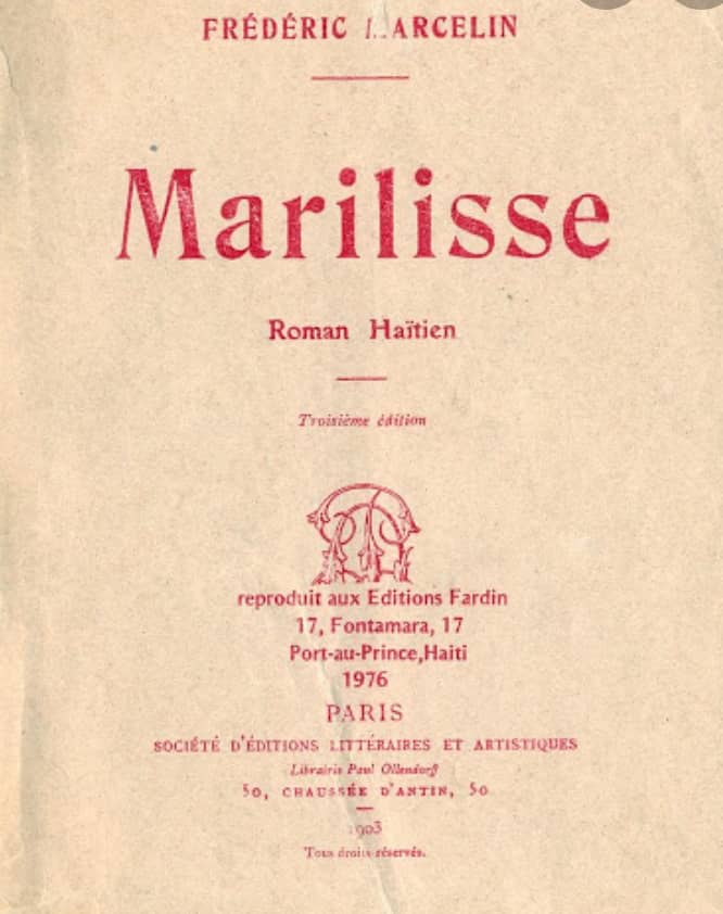 Marilisse de Frédéric Marcelin: pour aujourd'hui et pour demain ...
